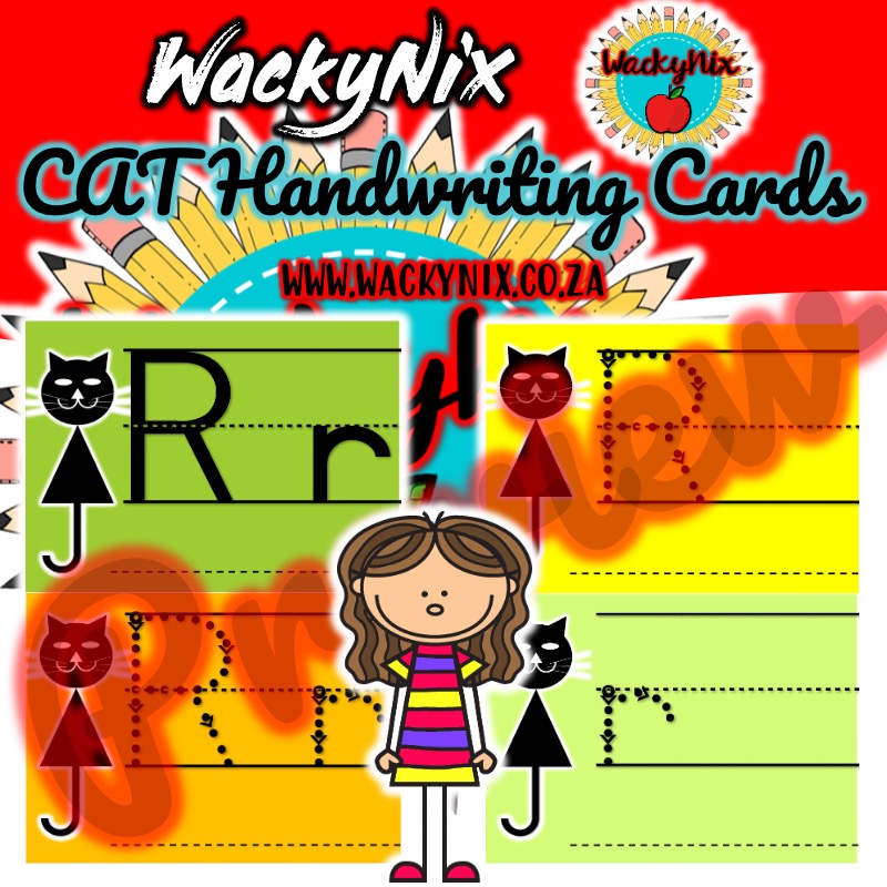 CAT Handwriting Practice Cards E82 - WackyNix