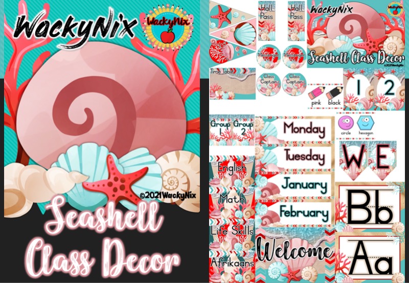 Seashell Class Decor D185 - WackyNix