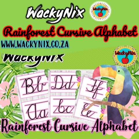 Rainforest Cursive Alphabet C62 - WackyNix